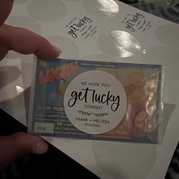 We Hope You Get Lucky Lotto Wedding Favors – Scratch off Ticket ...