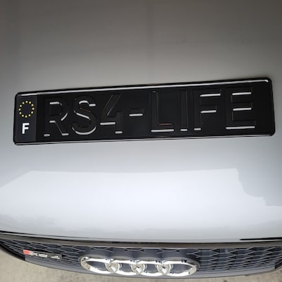 Custom Black European Front License Plate German Copy Personalized ...