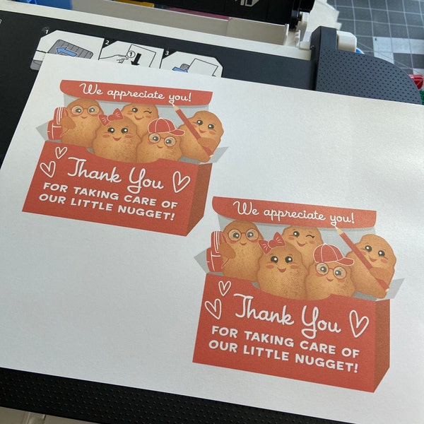 Teacher Appreciation Chicken Nugget Gift Card Holder (editable PDF) - Etsy