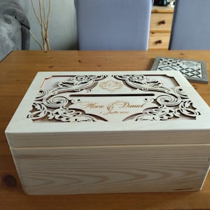 Personalized Wooden Envelope Box With Engraving Wedding Gift - Etsy