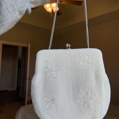 Antique Pocket Hand Beaded Pocket Watch Pouch Seed Beads Turquoise ...