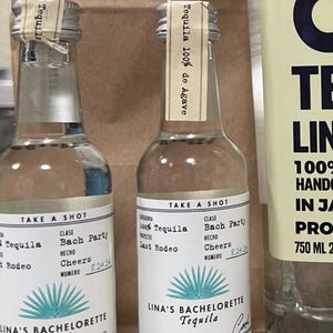 We've Tied the Knot Wedding Shot Labels, Engagement Party Favors ...