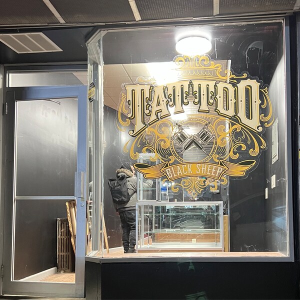 Tattoo Studio Storefront Decal, Tattoo Shop Custom Decal, Window ...