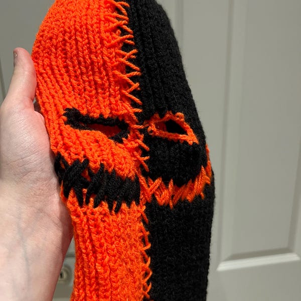Handmade Knit Balaclava Ski Mask Devil Creepy Joker Halloween Cosplay ...