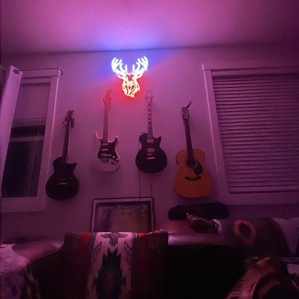 Custom Deer Led Sign, Custom Neon Sign, Deer Lover Gift, Wild Animal ...