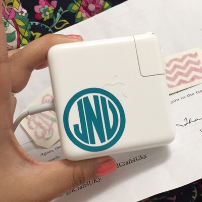 Computer Power Cord Charger Block College Apartment Decor Monogram ...