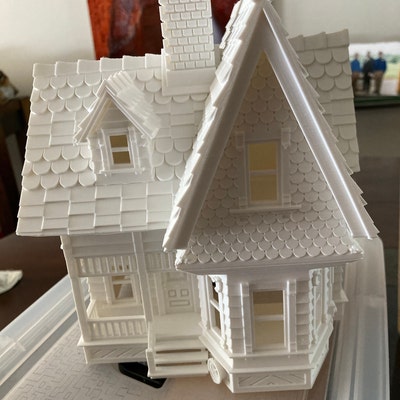 COLOR Miniature N-scale Practical Magic Victorian House Built - Etsy