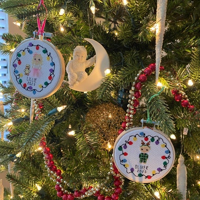 WHITE 6 Pack Cross Stitch Tags, DIY Cross Stitch Tags, Cardstock Tags ...