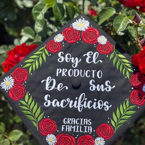 Embroidered Boho Graduation Cap Topper Grad Cap Decoration - Etsy