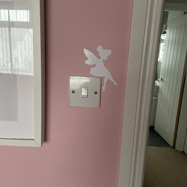TINKERBELL LIGHT SWITCH | Removable Kids Fairy Wall Bedroom Nursery ...
