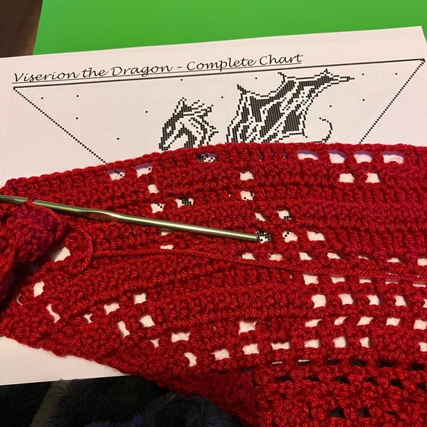 Filet 'tree of Life' Crochet Chart Pattern for Shawl/wrap/wall Hanging ...