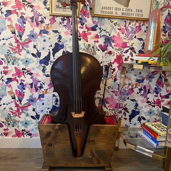 Duggh 4/4 Cello Stand. Finished Stained Wood With Soft Cushion Lining ...