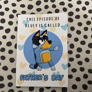 Bluey Birthday Card From Daughter, Birthday Gift for Daddy, Happy ...