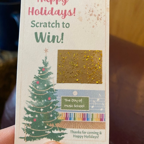 Editable Scratch off Cards, Printable Scratch to Win Small Business ...