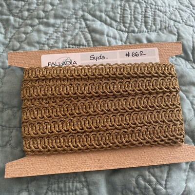 662 Metallic Gimp Trim military Gimp Double Loop Antique-gold 1/2 12mm ...