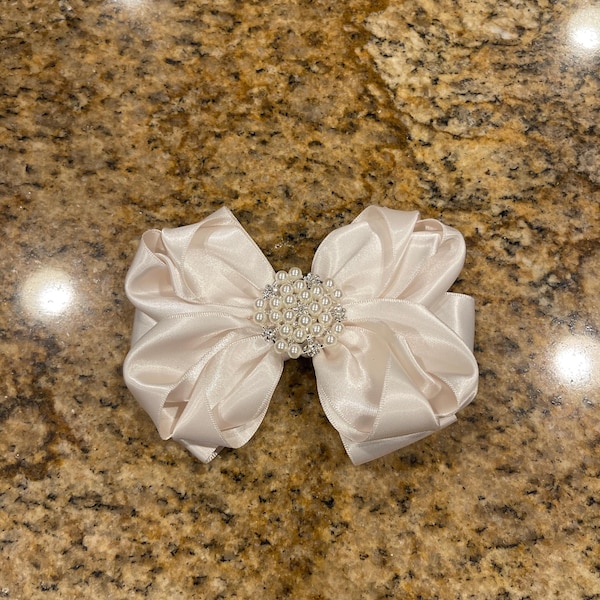 2 Handmade Rolled Ribbon Roses (2 Inches) in Rose Pink and Have Over ...