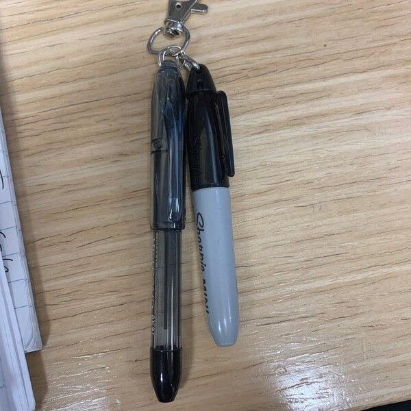 Sharpie and Pen Keychain | Badge Reel Sharpie | Badge Reel Pen ...