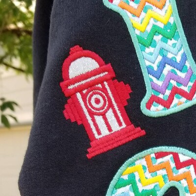 Fire Hydrant Applique Design. Fire Hydrant Embroidery Design. Hydrant ...