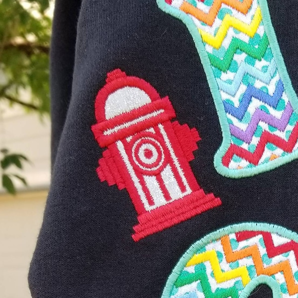 Fire Hydrant Applique Design. Fire Hydrant Embroidery Design. Hydrant ...