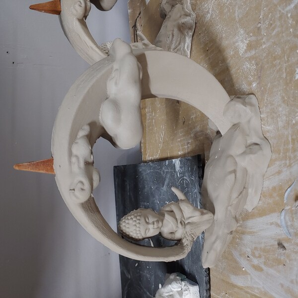 Spooky Ghost Cat Ceramic Slip Casting Plaster Mold - Etsy