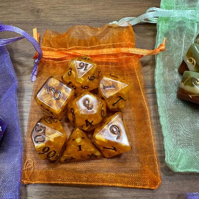 Pine Cone and Feather Wisps Dnd Dice Set, Polyhedral Dice, D&D Dice ...