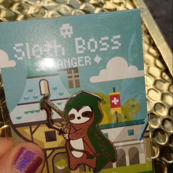 Sloth Enamel Pin, Ranger Sloth Lapel Pin Jewelry, Dnd Christmas Gift ...