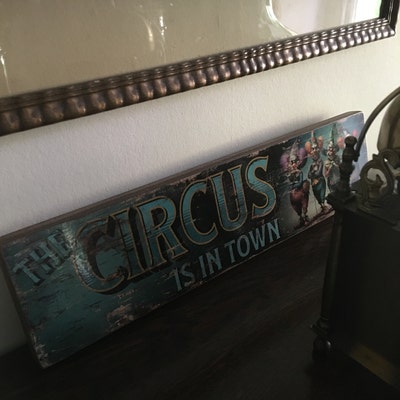 Circus Sign Fairground Old Vintage Style Fun Fair Sign. Wood It's Here ...