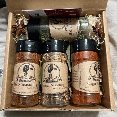Italian Lovers BBQ Rub and Baking Spices Gift Set of 4 Gourmet Meat and ...