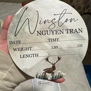 Custom Name Sign Round Baby Name Boy Nursery Sign Baby - Etsy