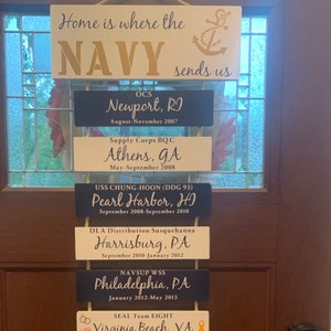 Home is where the Navy sends us Navy Sign Patriotic Wall | Etsy