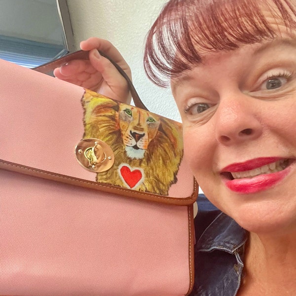 Lion Heart Purse / Vegan Purse / Lion Purse / Artistic Purse / Unique ...