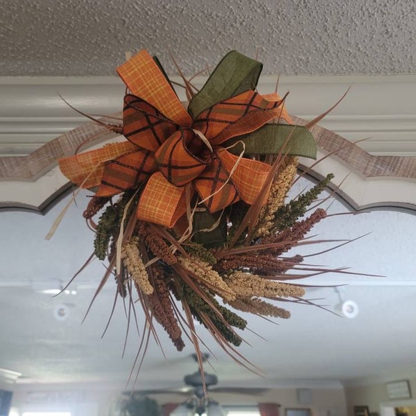 Fall Front Porch Planter, Fall Urn Filler for Outdoors, Fall Floral ...