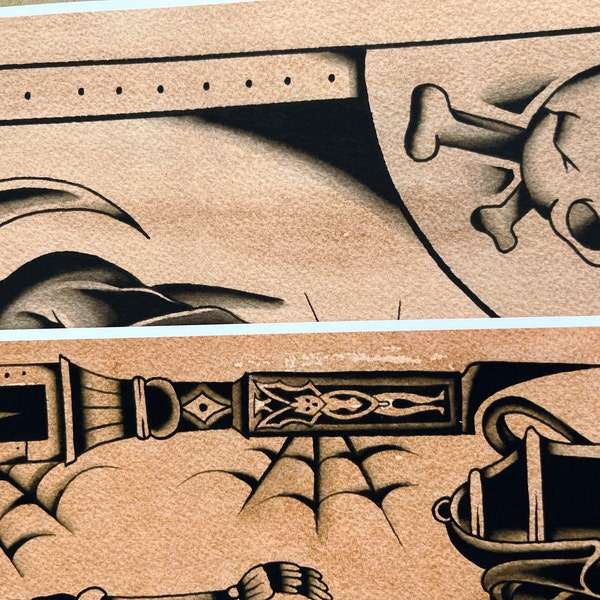 Reaper American Traditional Tattoo Flash Print - Etsy