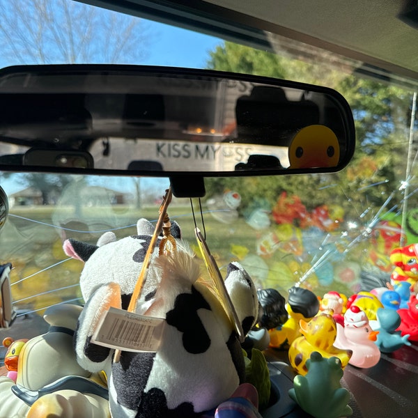 Duck Peeker Rear View Mirror/sun Visor Decal - Etsy