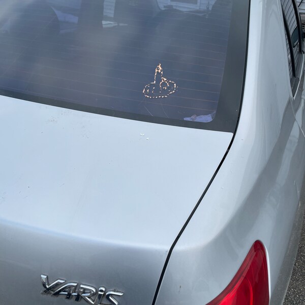 Middle Finger UP | Lady Decal | Window Decal | Vinyl Decal ...