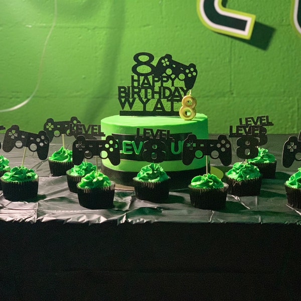 Gaming Cake Topper, Gaming Birthday Cake Topper, Gamer Cake Topper ...