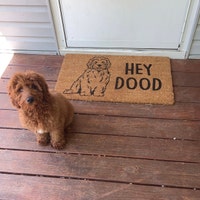 1426 Hey Dood Golden Doodle Dog Goldendoodle Doormat Labradoodle ...