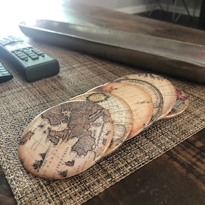 Stained Glass Church Windows Coaster Set Tableware Barware | Etsy