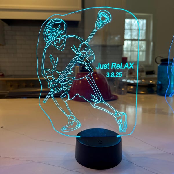 Shimmering Light up Personalized Custom Party Box Table Decoration ...