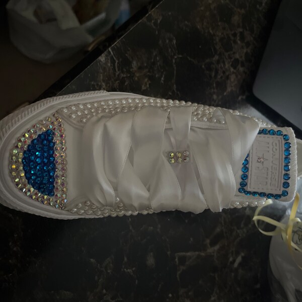 Breast Cancer Bling Rhinestone Converse - Etsy