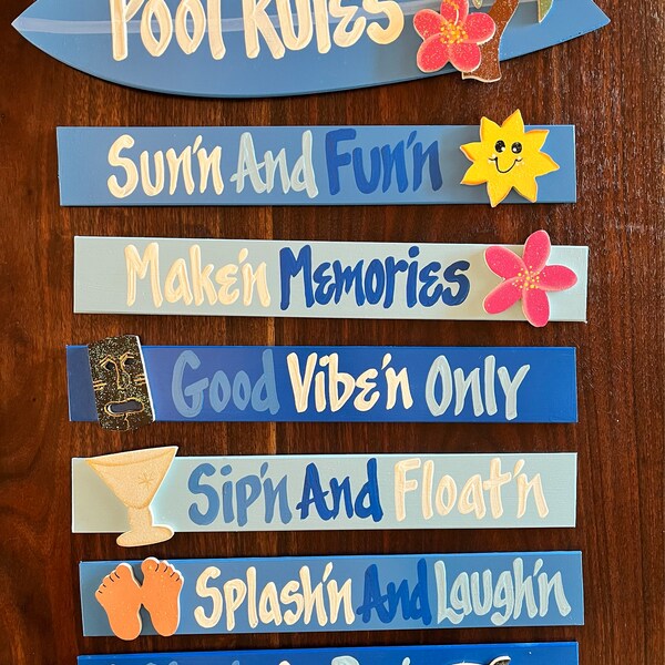 Beach Hanging Signs, Personalized, Beach House Decor, Custom Hand ...