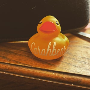 Personalized Name Yellow Themed Rubber Duck Ducks Custom Color ...