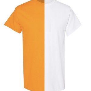 Pink and Blue Half and Half Tee Shirt Split Tee Two-toned Shirt Gender ...