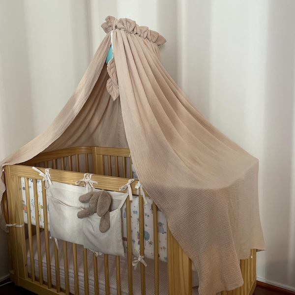 Crib Canopy for Nursery With Stand, Kids Hanging Tent for Nursery, Bed ...