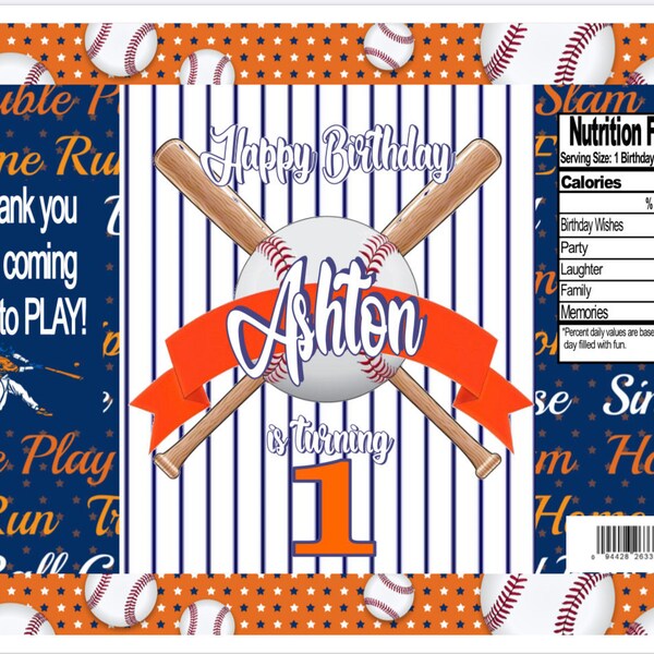 Baseball Digital Papers Orange & Navy, 20 Pieces, 12" X 12", High ...