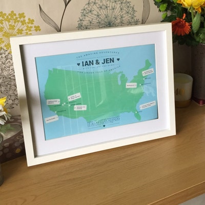 Personalised USA Travel Map, United States Map, America Map ...