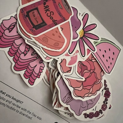 10-50 Pink Themed Stickers - Etsy