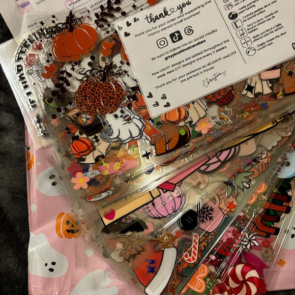 UV345 UVDTF Cup Wrap Ready to Apply High Quality Printed in House Easy ...