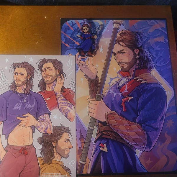 Wizard of Waterdeep (gale Dekarios) - Tarot Style Art Print - Baldur's ...