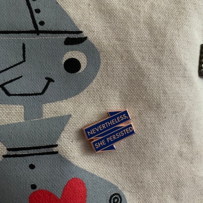 Nevertheless, She Persisted Feminist Pin, Elizabeth Warren Enamel Pin ...